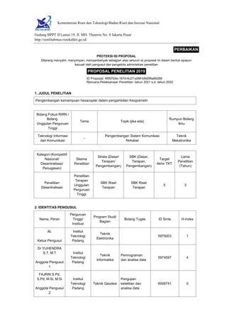Usulan lengkappenelitian drs al m.t | PDF