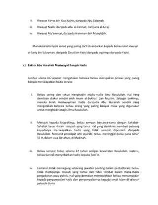 Usuluddin 2 (tokoh hadis zaman sahabat abu hurairah) | DOC