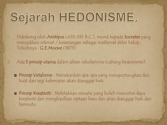 Usuluddin - Hedonisme | PPTX