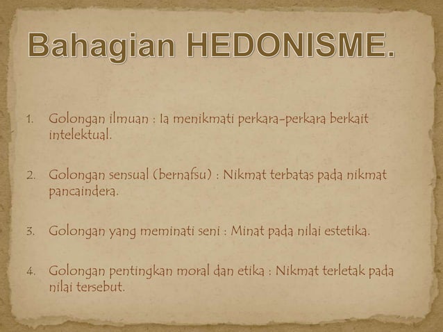Usuluddin - Hedonisme | PPTX