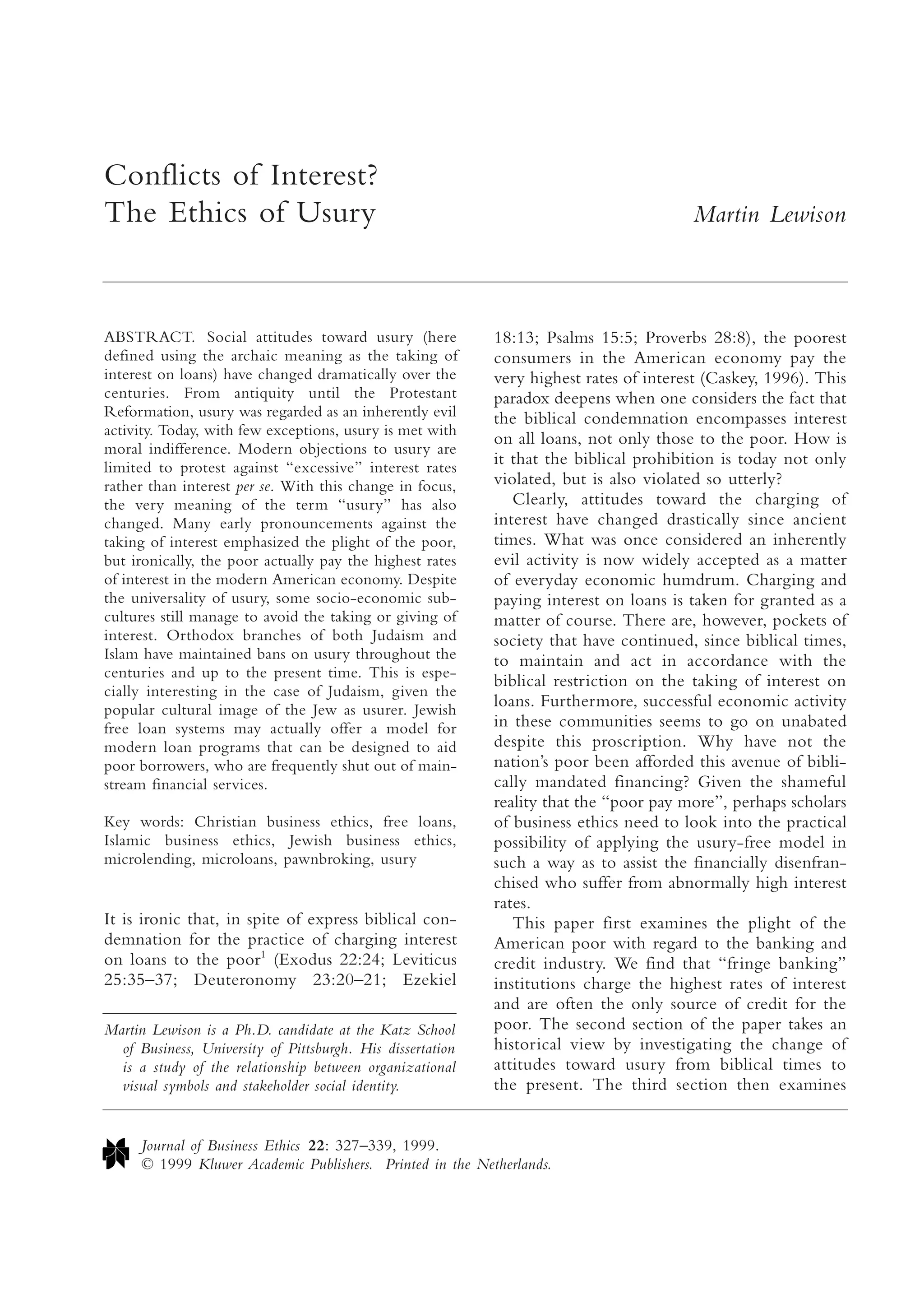 Usury | PDF