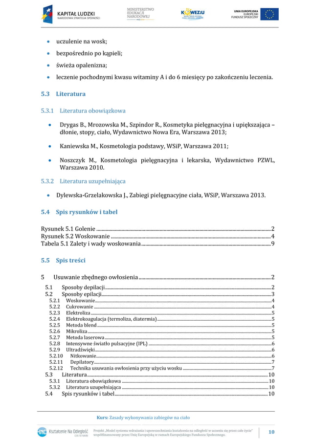 Usuwnie zbednego owłosienia | PDF