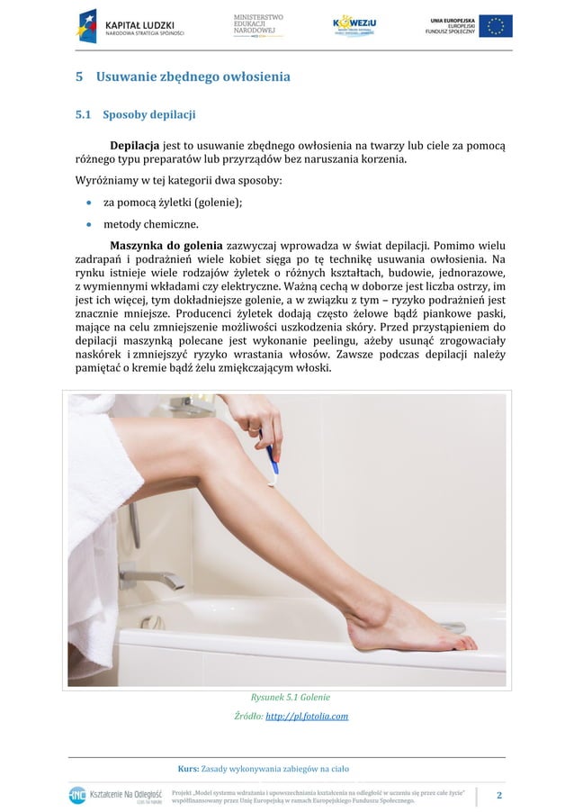 Usuwnie zbednego owłosienia | PDF