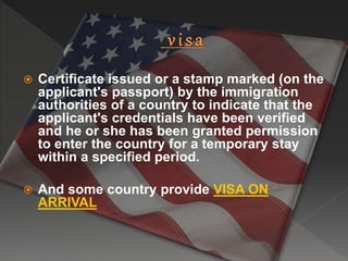 USA VISA POLICY | PPTX