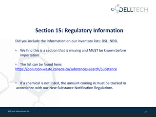 US vs. Canada SDS Requirements: What You Should Know Before Sending ...