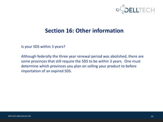 US vs. Canada SDS Requirements: What You Should Know Before Sending ...