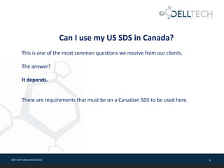 US vs. Canada SDS Requirements: What You Should Know Before Sending ...
