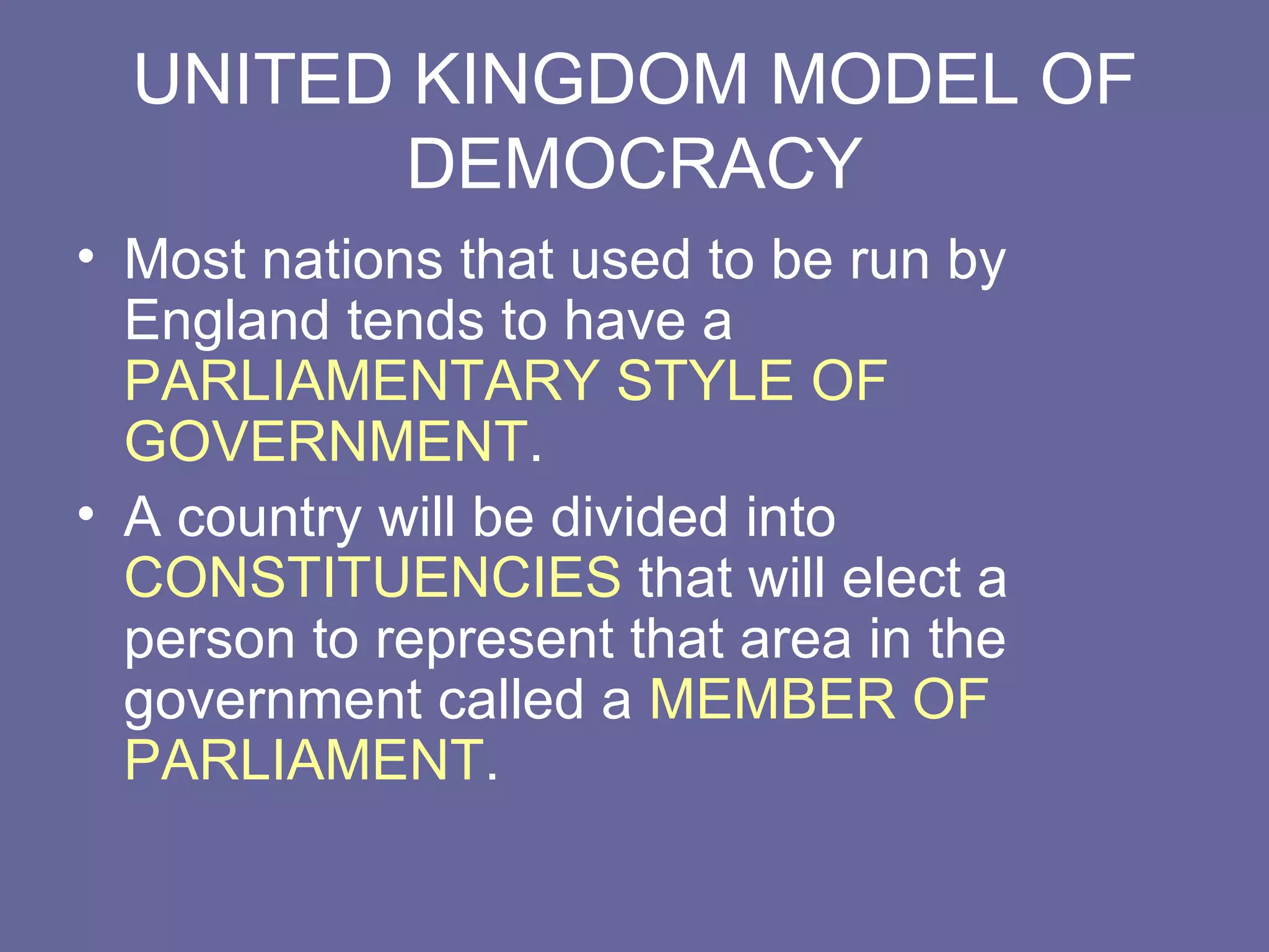 Us vs uk models of government modified version | PPT