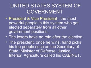 Us vs uk models of government modified version | PPT