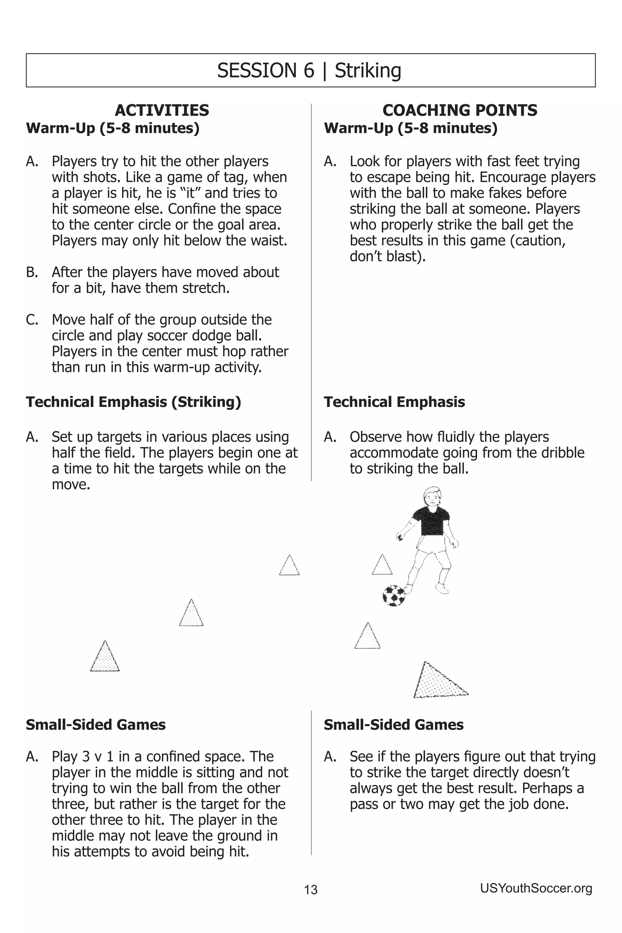 US Youth Soccer Practice Activities (U12) | PDF
