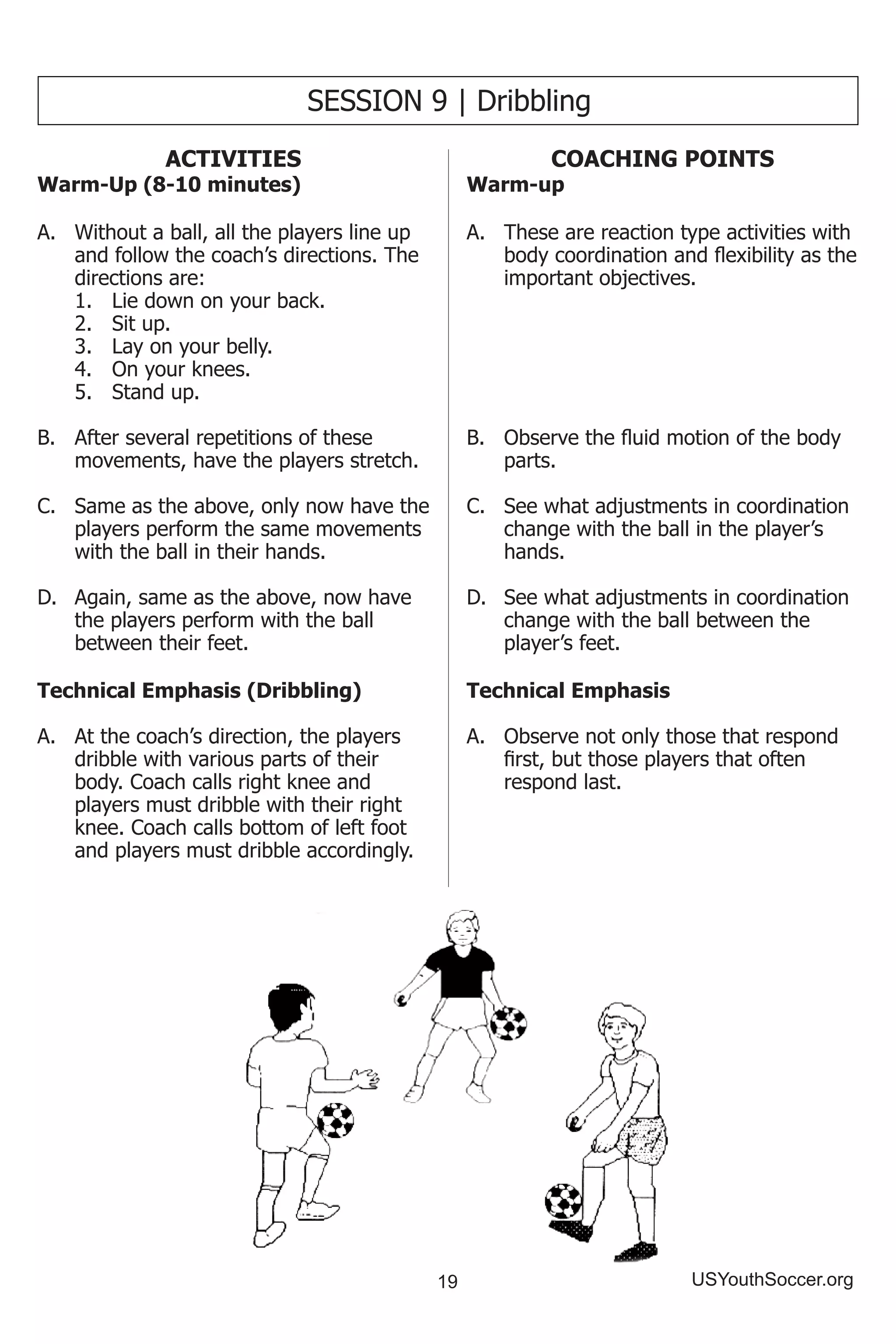 US Youth Soccer Practice Activities (U12) | PDF