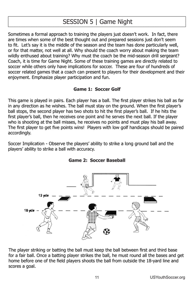 US Youth Soccer Practice Activities (U12) | PDF | Soccer | Sports