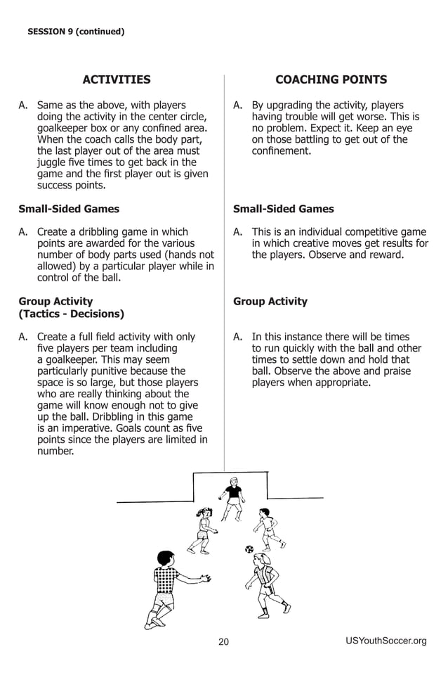 US Youth Soccer Practice Activities (U12) | PDF | Soccer | Sports