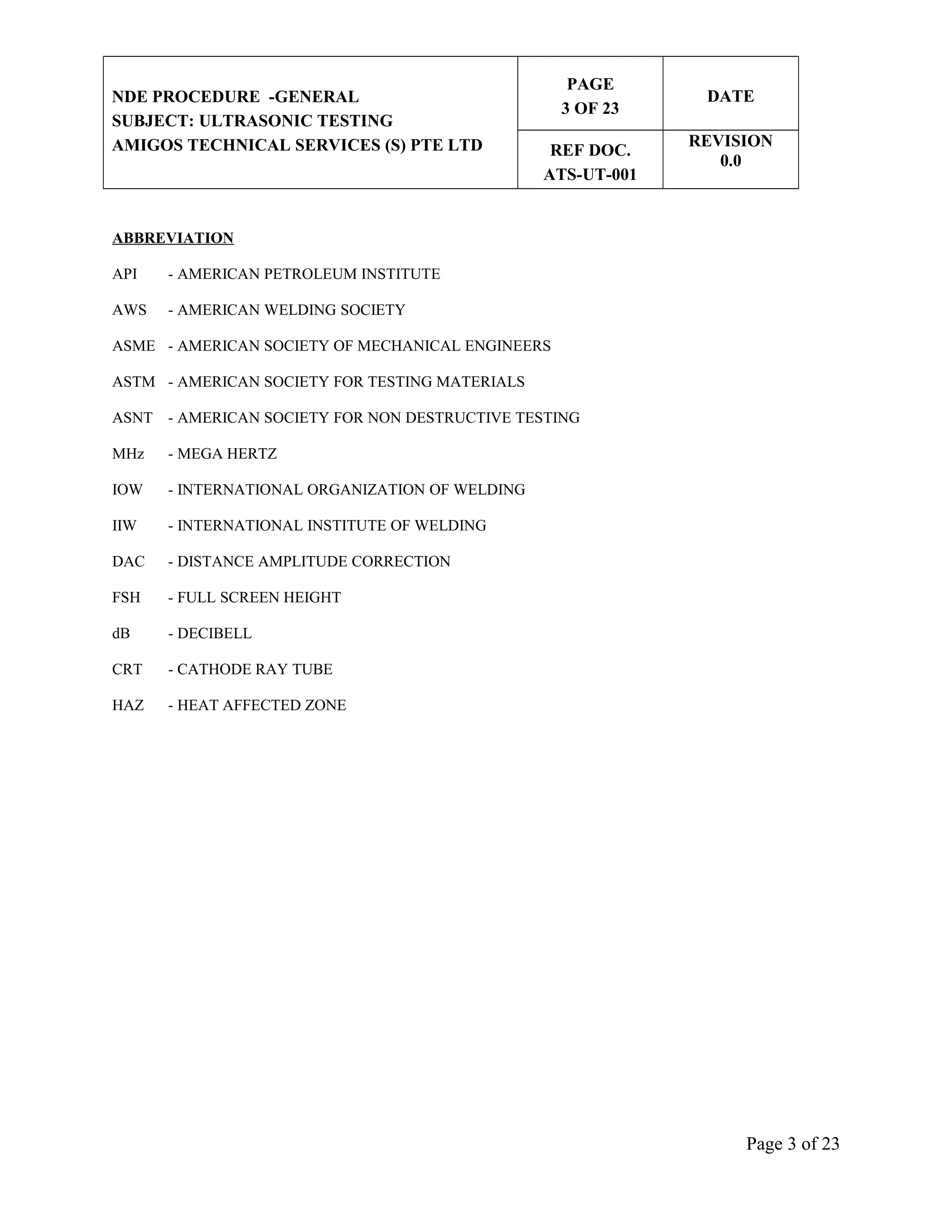 Ut procedure general | DOC