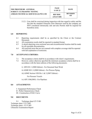 Ut procedure general | DOC