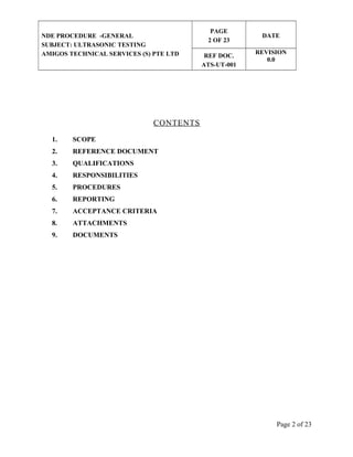 Ut procedure general | DOC