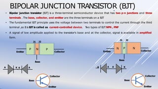 Bipolar Junction Transistor , types, working, characteristics | PDF