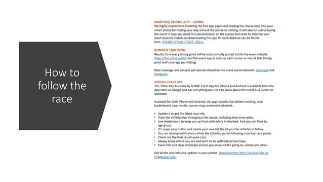 UTA 100km - Race Plan.pptx