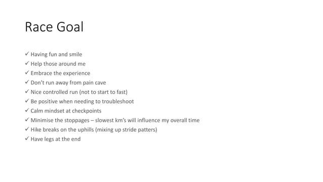 UTA 100km - Race Plan.pptx