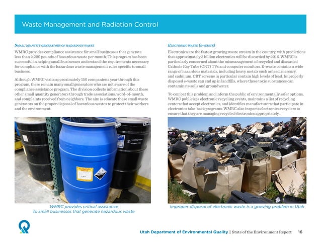 Utah DEQ State of the Environment 2015 | PPT