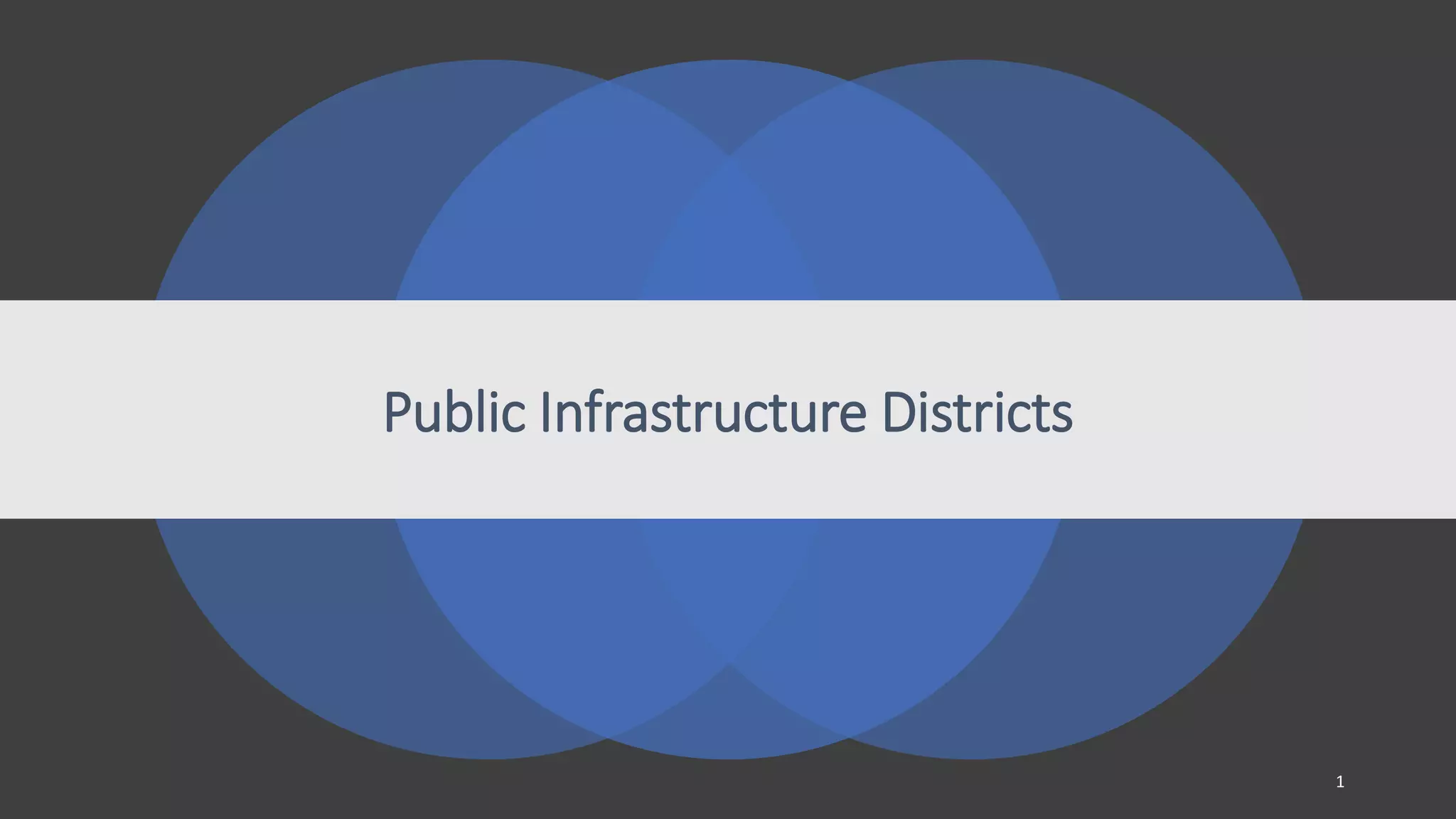 Public Infrastructure Districts | PDF