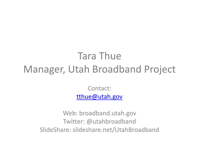 WISPAPALOOZA 2012 Utah Presentation | PPT