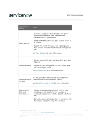 ServiceNow Utah Release Highlights | PDF