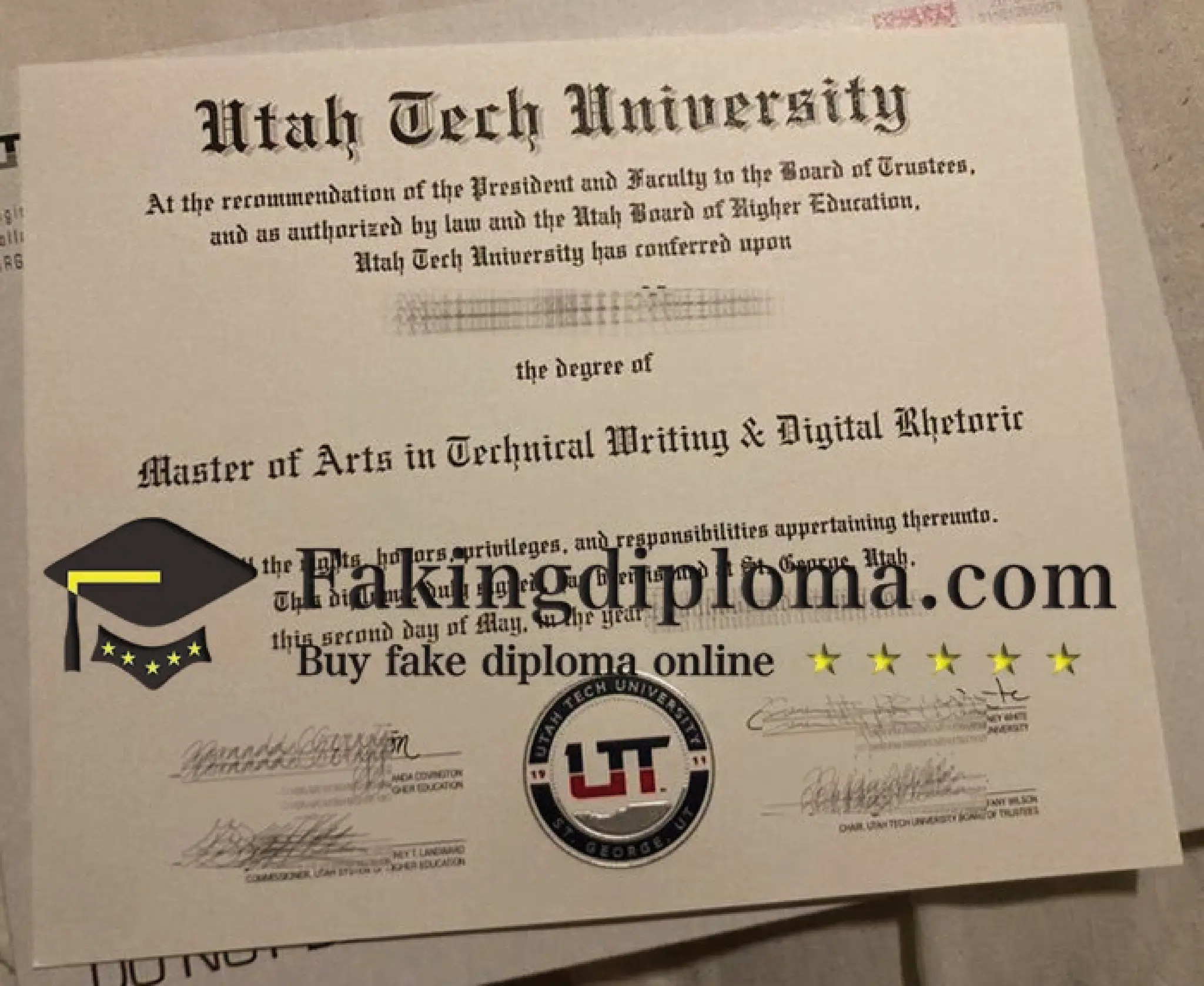 Where to order Utah Tech University diploma? | PDF