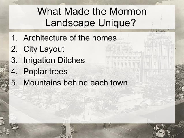 Utah Towns And Settlements | PPT