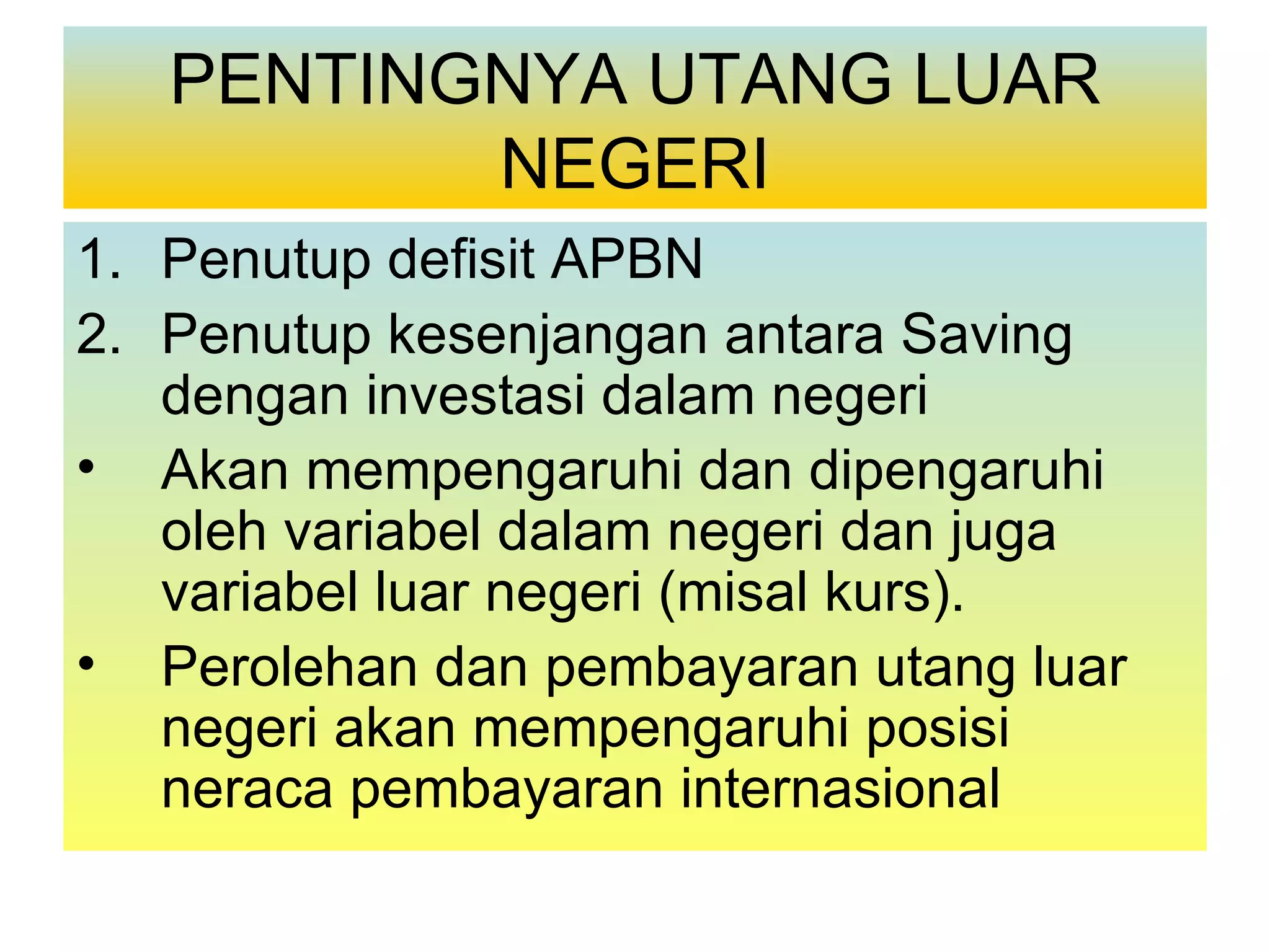 Utang luar negeri | PPT