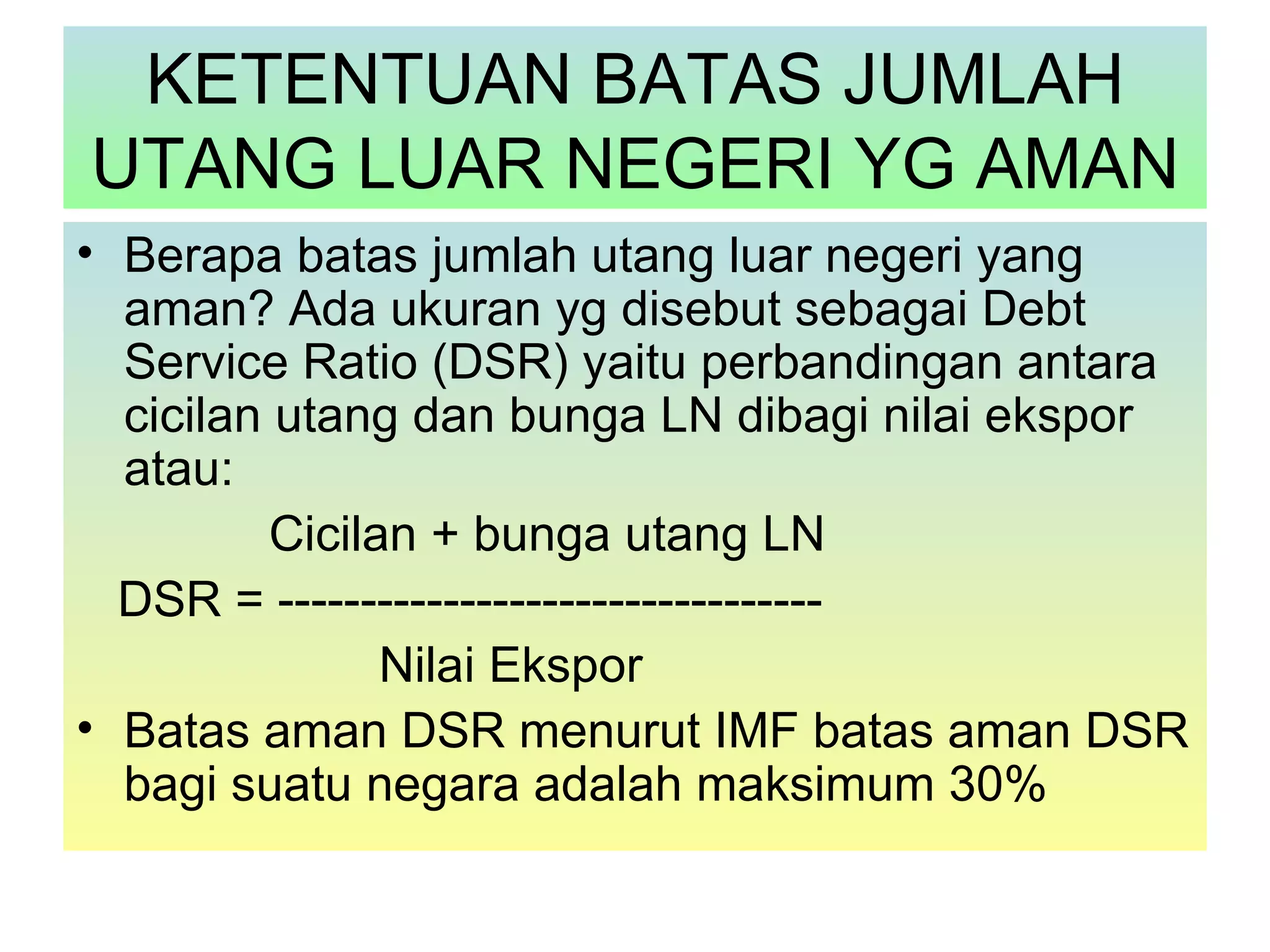 Utang luar negeri | PPT
