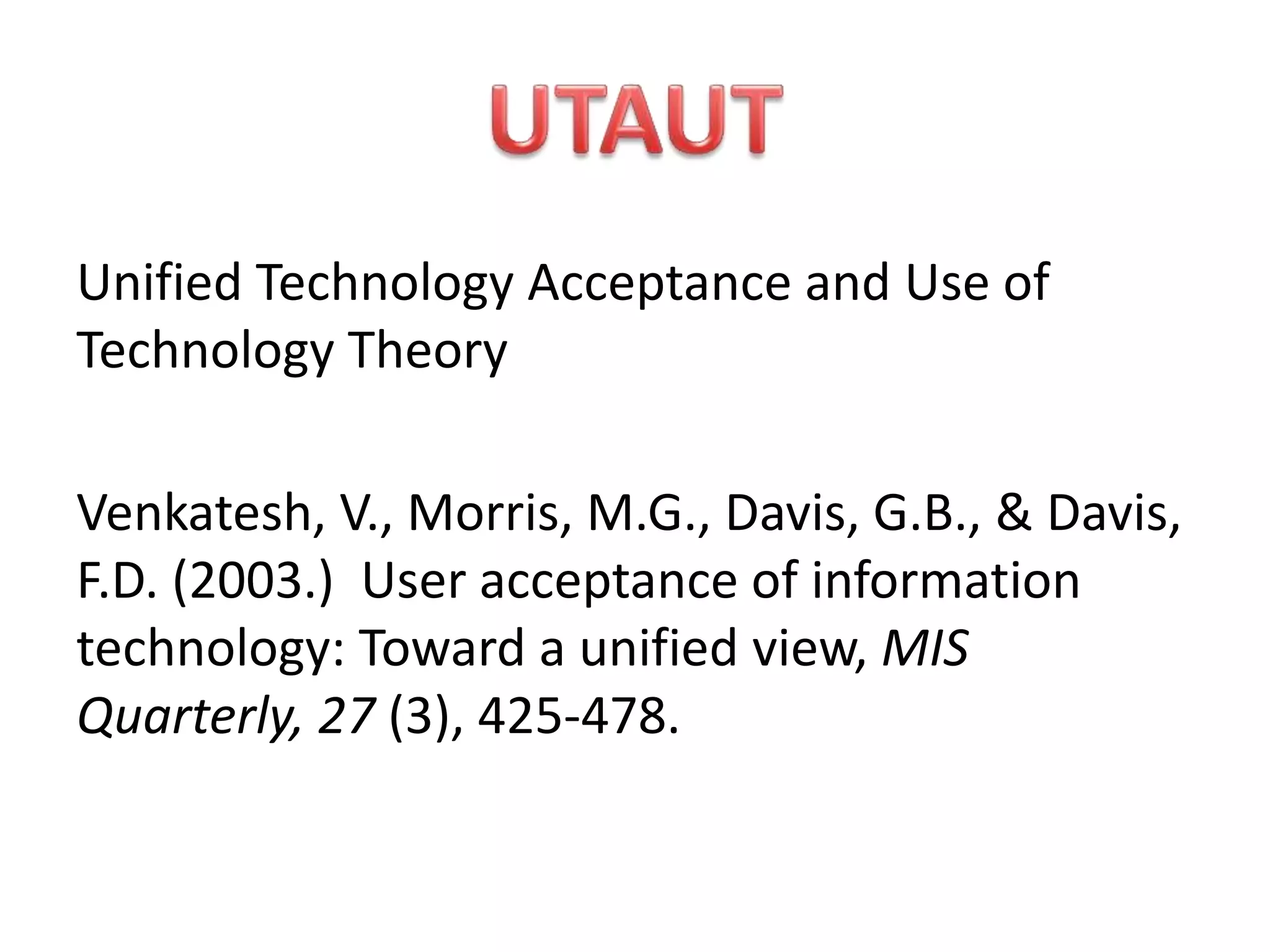 UTAUT | PPTX