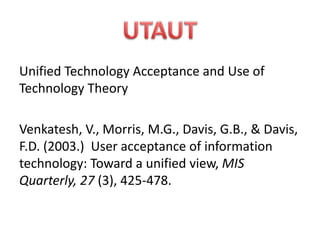 UTAUT | PPT