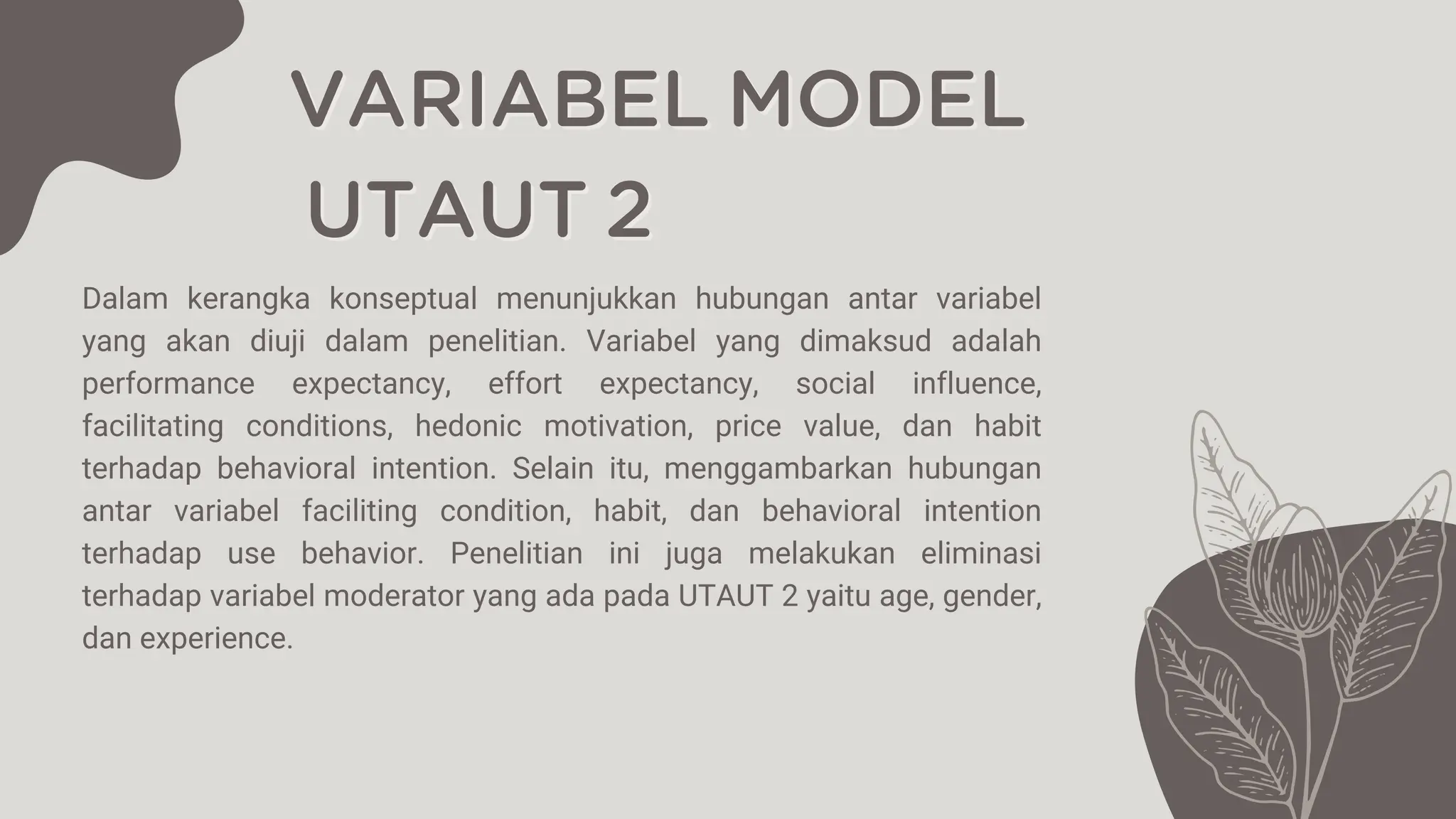 Unifed Theory of Acceptance and Use of Technology 2 (UTAUT 2) | PPT