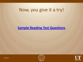 UTB COMPASS Pre Assessment | PPT