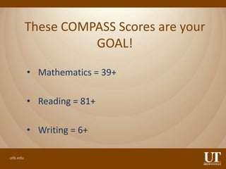UTB COMPASS Pre Assessment | PPTX