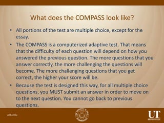 UTB COMPASS Pre Assessment | PPTX