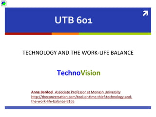 Technology & Work-Life Balance | PDF