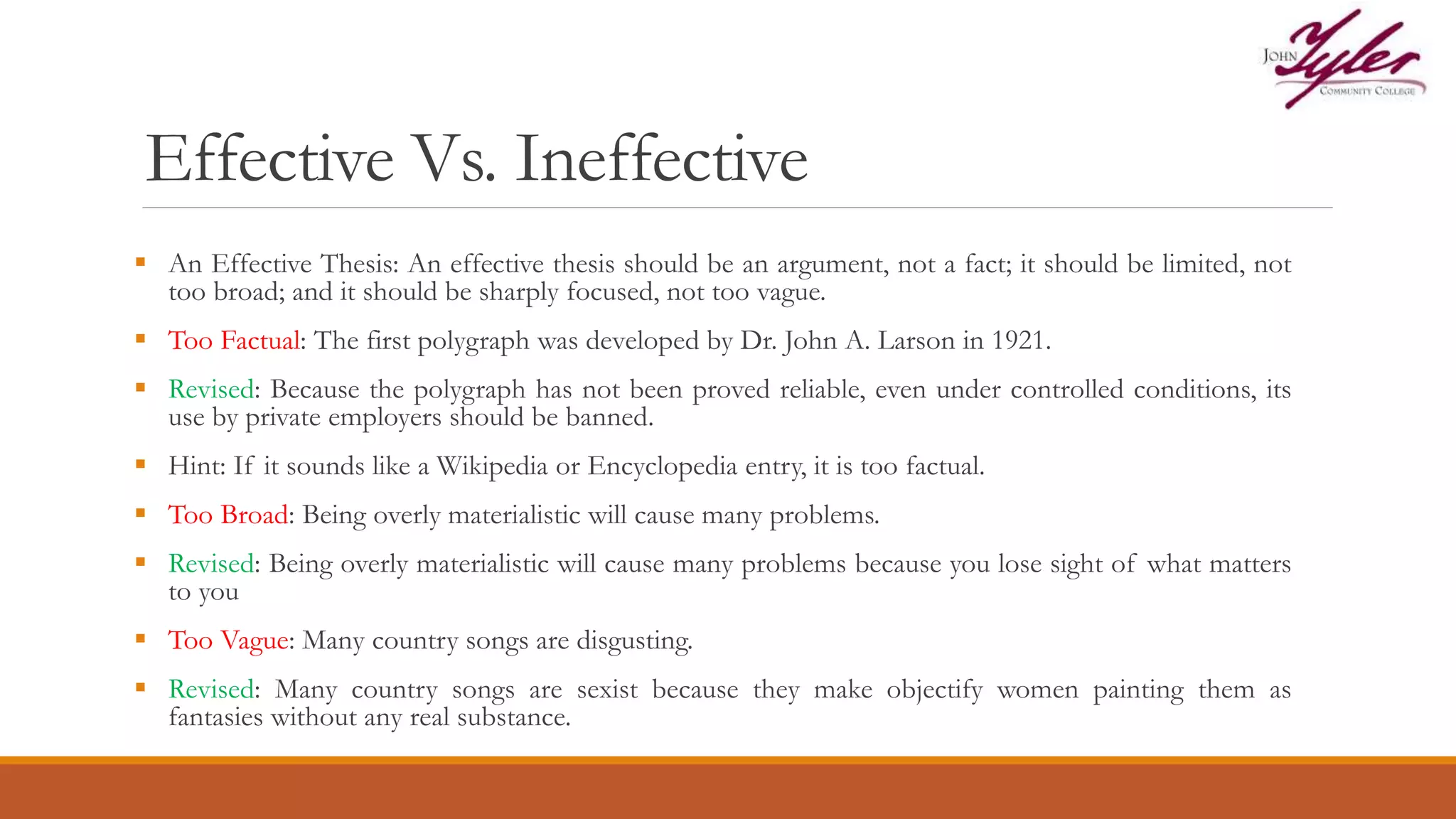 Thesis statement jtcc | PPTX