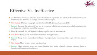 Thesis statement jtcc | PPTX