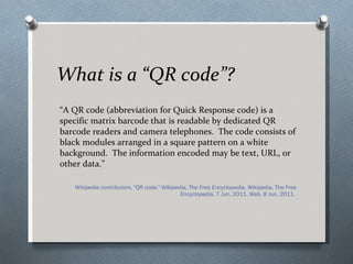 Utc qr code presentation | PPT