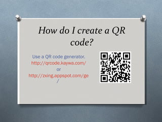 Utc qr code presentation | PPT
