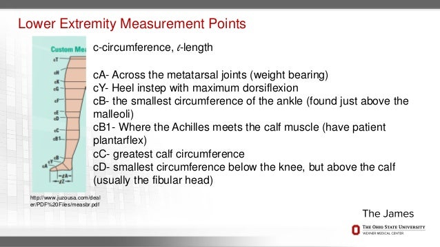 Measuring for Lower Extremity Compression Garments