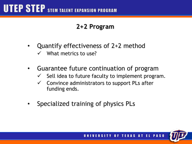 Utep step program curriculum innovation | PPT
