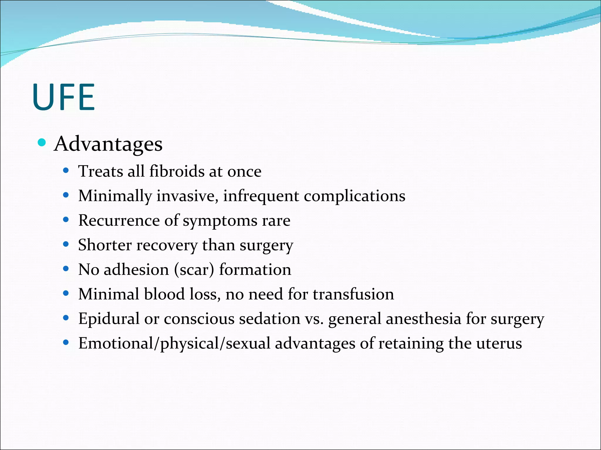 Uterine Fibroid Embolization Community Health Talk | PPT