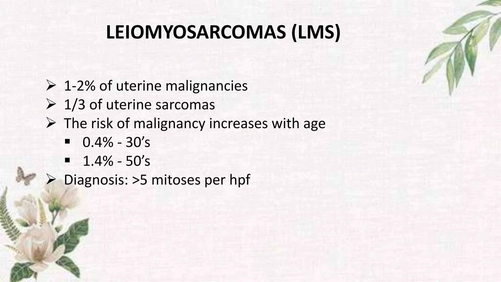 Uterine Sarcomas - Testing | PPT