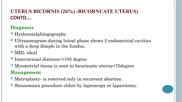 Uterine Anomalies Prolapse Ovarian Cyst Pptx