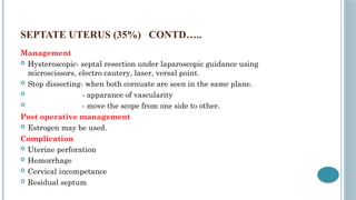 UTERINE anomalies,prolapse, ovarian cyst.pptx