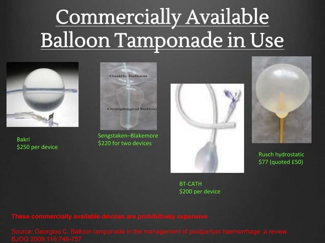 Uterine balloon tamponade in Postpartum Hemorrhage (PPH) | PPTX
