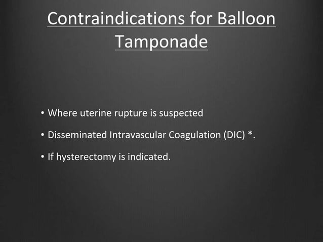 Uterine balloon tamponade in Postpartum Hemorrhage (PPH) | PPT Uterine balloon tamponade in Postpartum Hemorrhage (PPH) | PPT